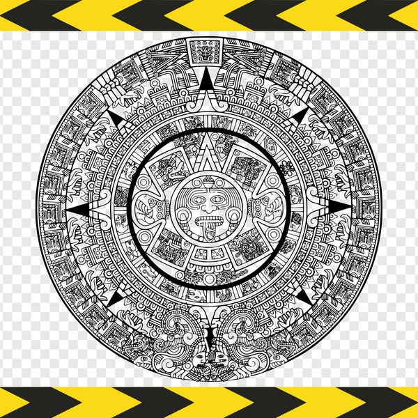 Aztec Calendar Svg - Etsy