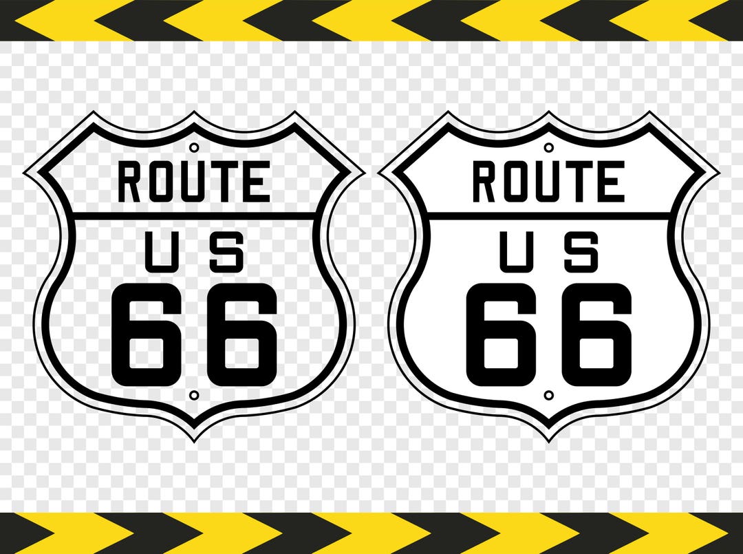 Route 66 Sign SVG Clipart Decal Stickers Cricut Silhouette Cut Files ...