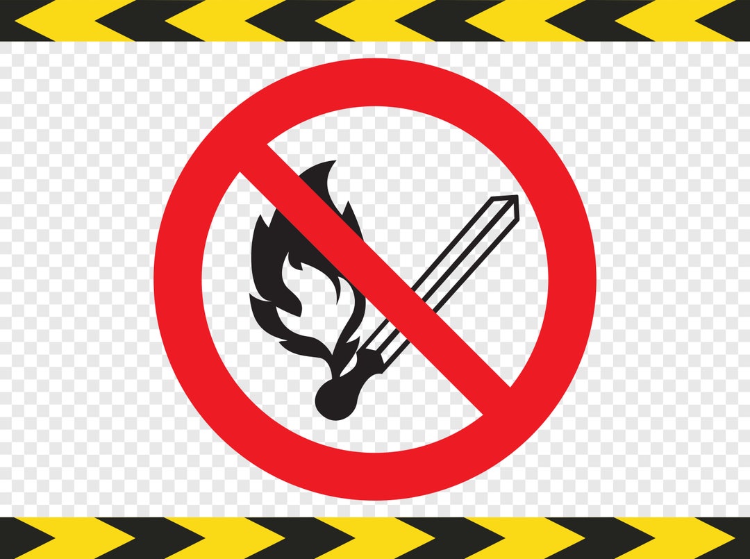 No Fire Ban SVG Clipart Fire Danger Sign Decal Scan N Cut Files for ...