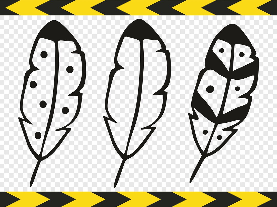 Feather SVG Clipart Cut Cuttable Files for Cricut Silhouette Dxf Pdf ...
