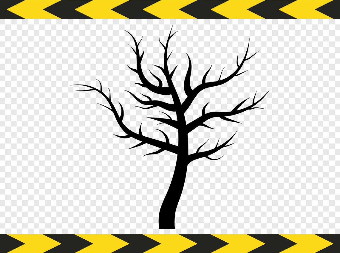 Tree SVG Wall Decal Clipart DIY Cricut Silhouette Cut Files Dxf Pdf Png ...