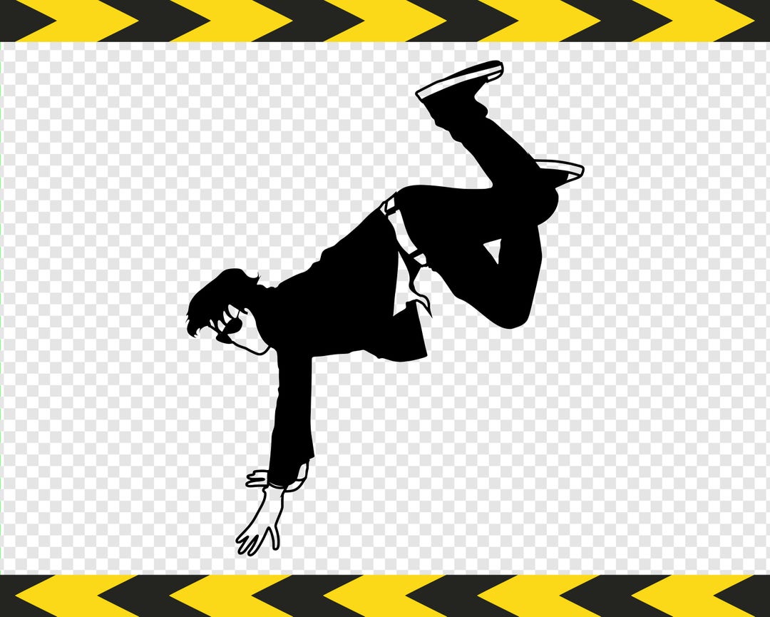 Break Dance Clipart Vector SVG Break Dancer Breakdancer Dancing Man DXF ...