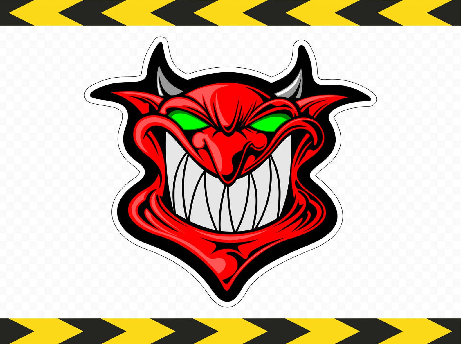 Red Devil Demon Demonic Vector Clipart Vinyl Stickers SVG PDF - Etsy