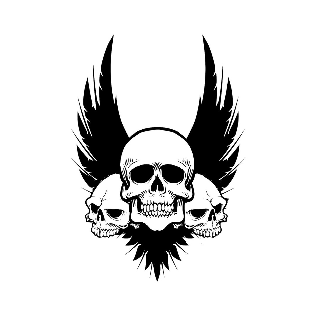 Skull Wings SVG Cut Files for Silhouette Cricut Designs Vector Art ...