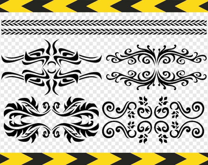 Name Border Svg, Flourish Design Svg Wedding Art, Border Design Png ...
