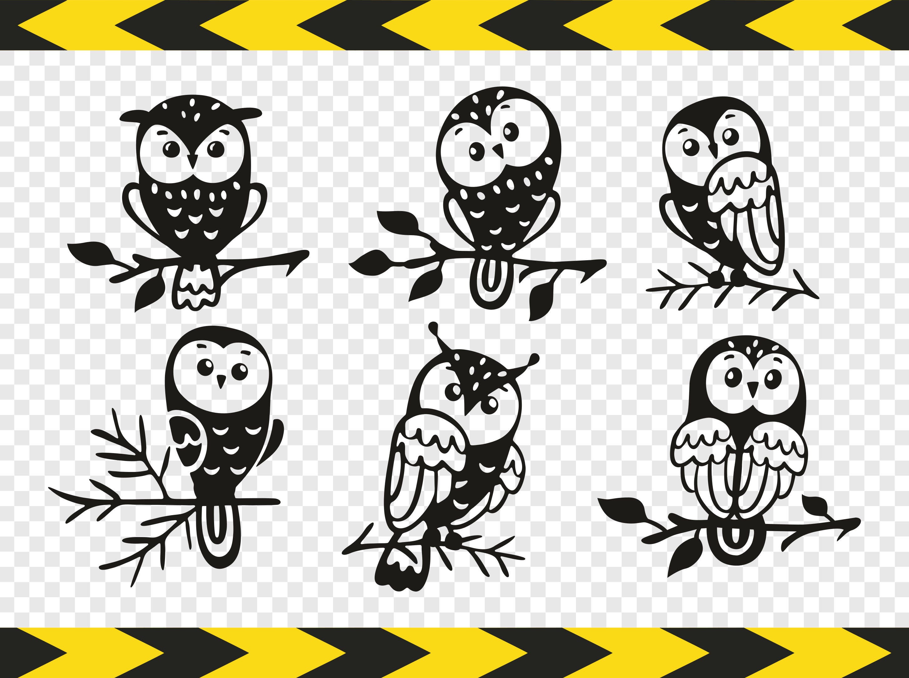 Owl Svg file Bundle Clipart DIY Decal Pillow Blanket Decor Dxf | Etsy
