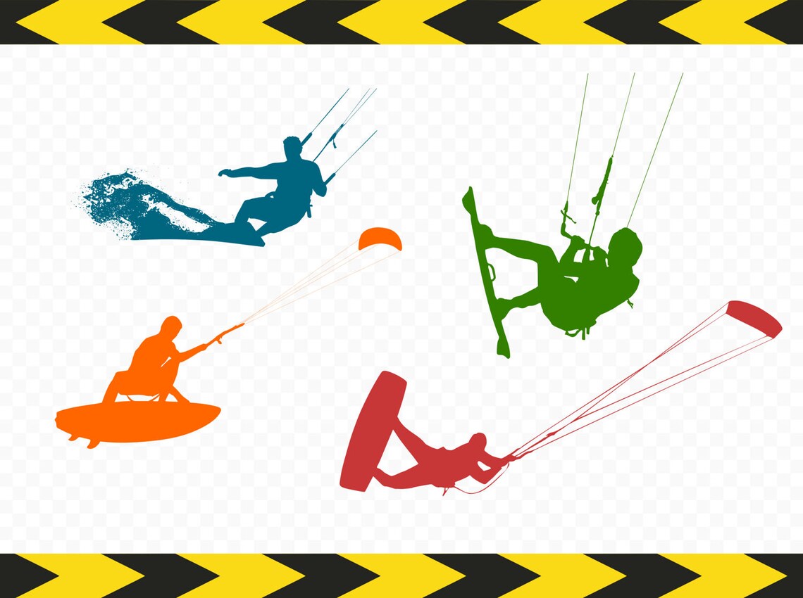 Kitesurfing SVG Kiteboarding Cut Files for Cricut Silhouette Shirt SVG ...