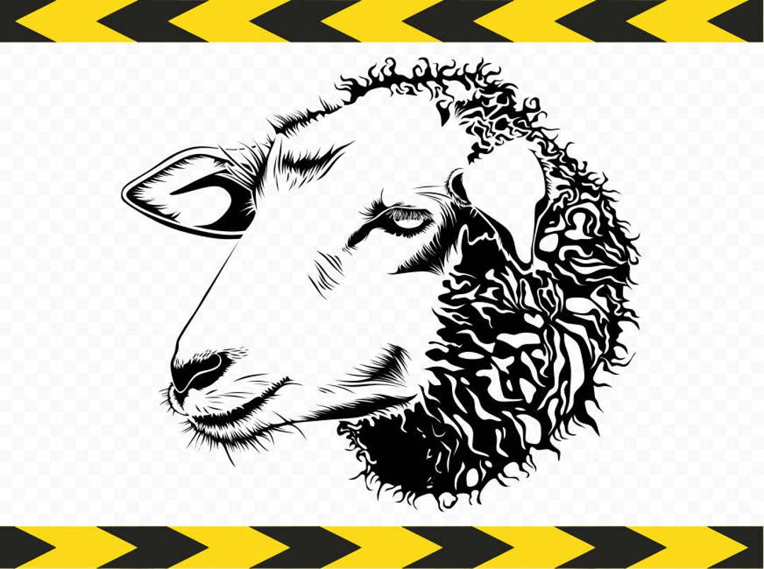 Sheep Print Art SVG DXF PDF Png Cut Files Printable Art Lamb Sheep ...