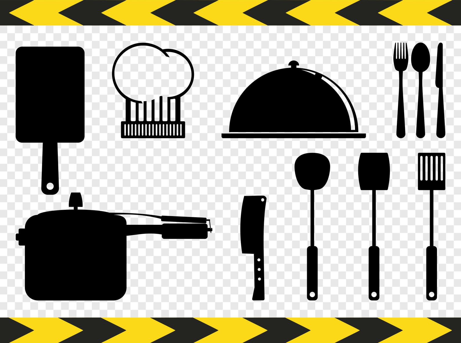 Kitchen Utensils SVG Files Fork Spoon Rolling Pin Chef Hat - Etsy