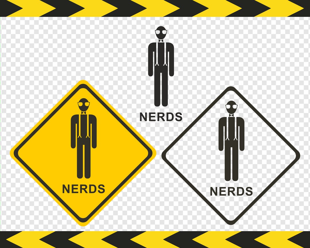 Nerd Svg Sign DIY Car Decal Clipart Silhouette Cricut Designs Dxf Pdf ...