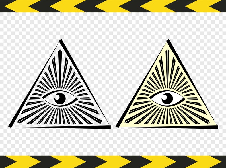 Illuminati Symbols SVG Pyramid Clipart Eye of Providence Cut | Etsy