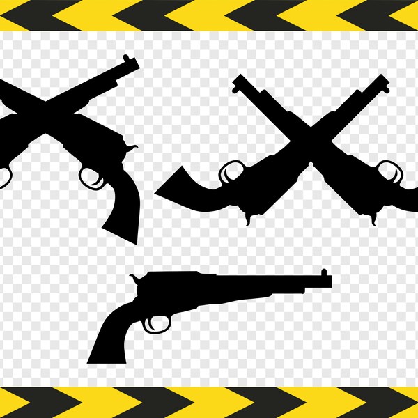 Crossed Revolver Svg - Etsy