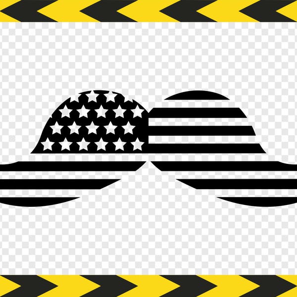 Flag Mustache - Etsy