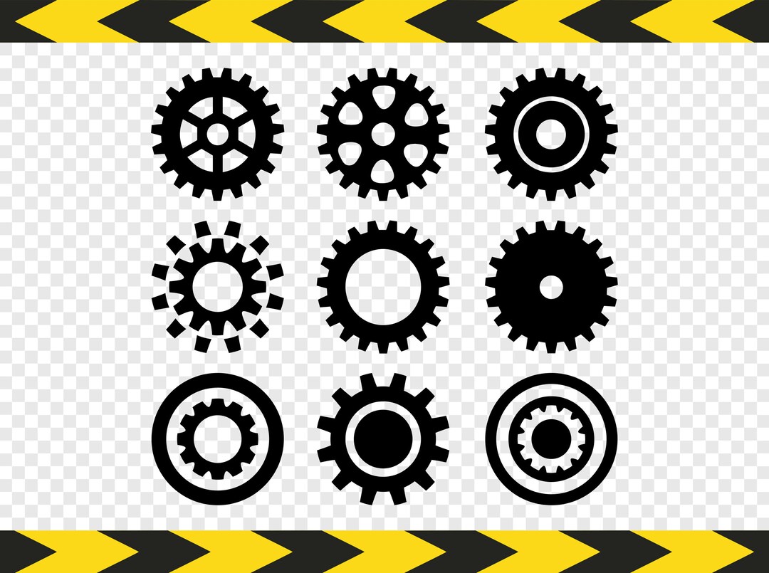 Gear Svg Mechanic Clipart Clock Gears Files for Cricut Silhouette Pdf ...