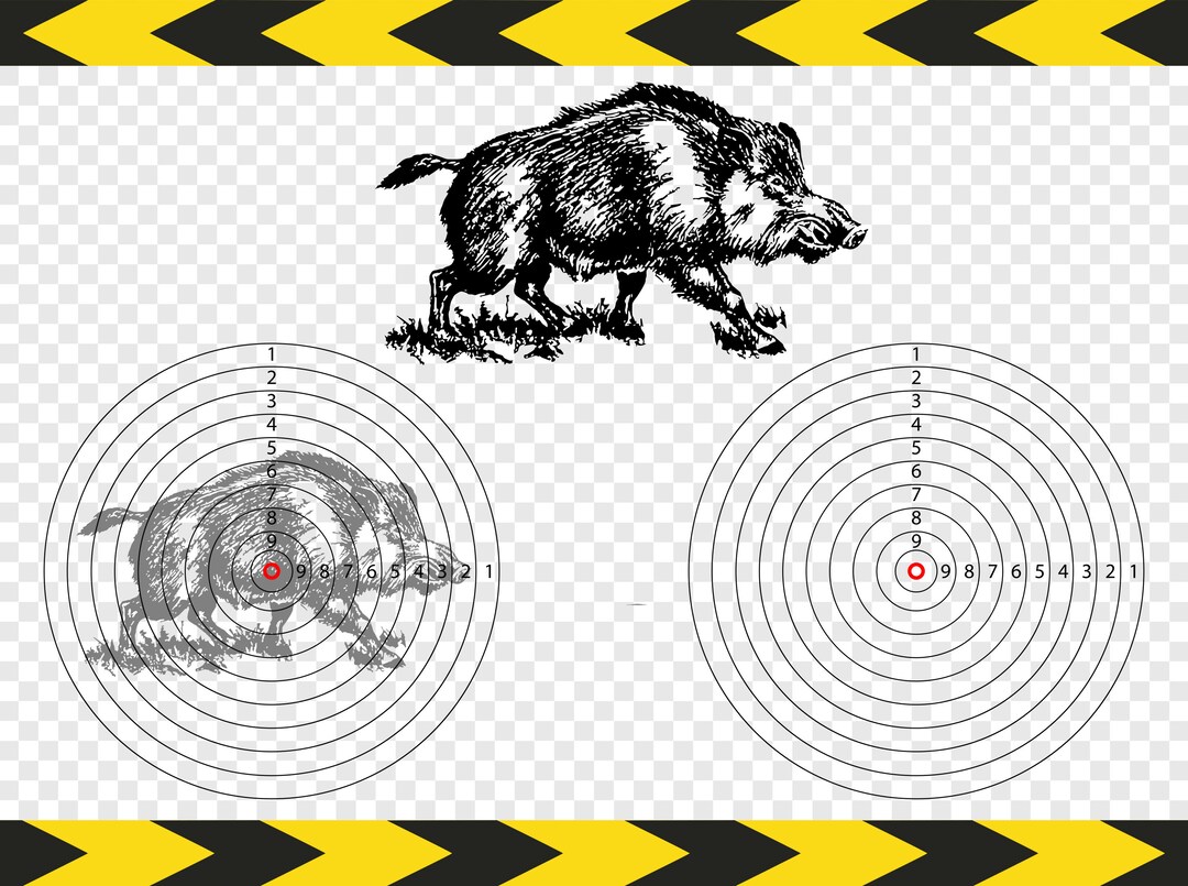 Target Wild Boar Svg Hunter Gifts Printable Dxf Pdf Png Files - Etsy