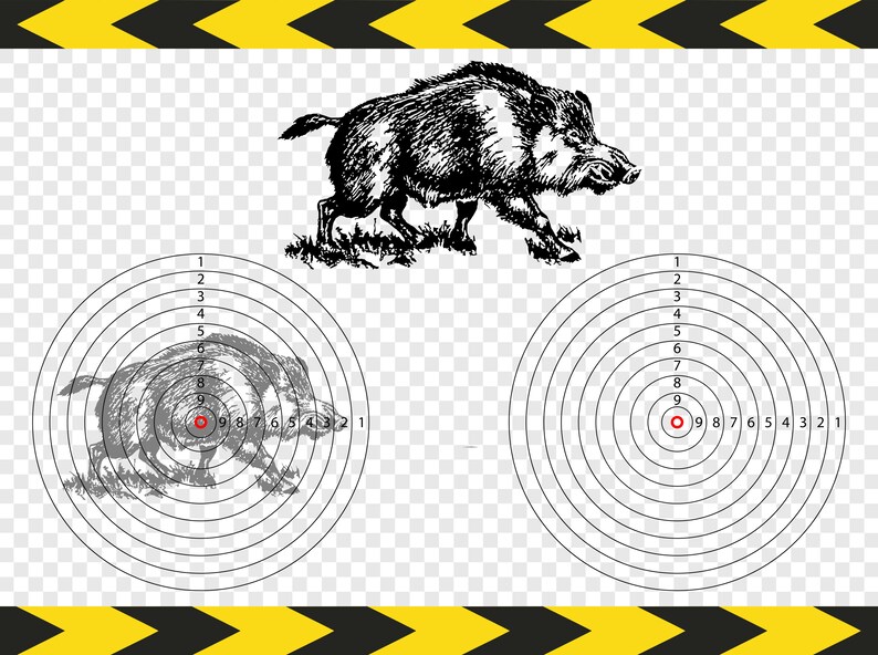 Target Wild Boar Svg Hunter Gifts Printable Dxf Pdf Png Files - Etsy