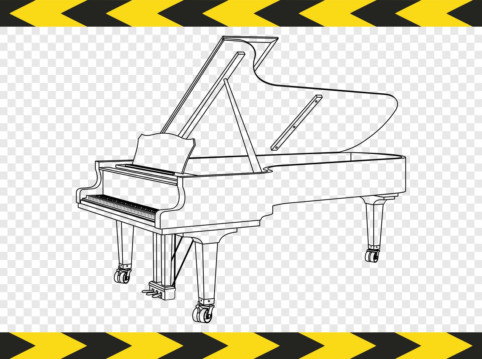 Piano Vectors Svg Files Clipart Printable Art Commercial Use Dxf Pdf ...