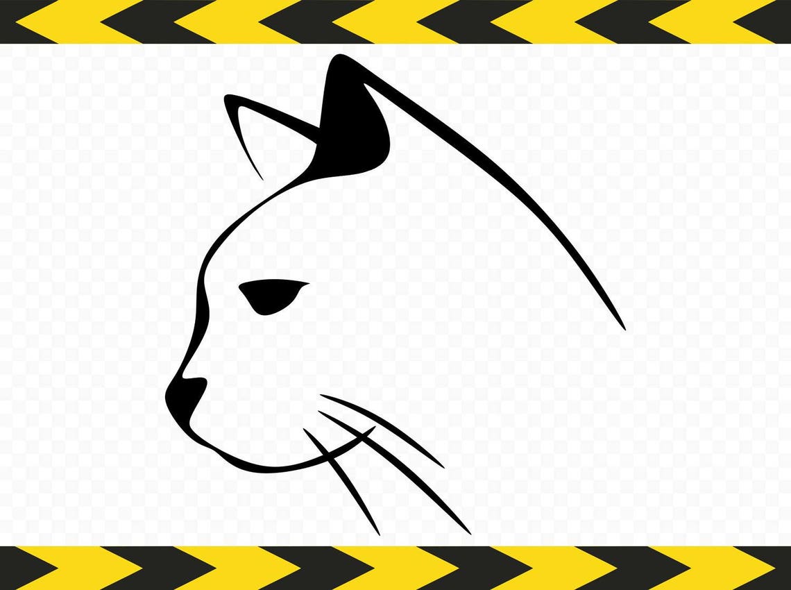 Cat SVG Clipart DIY Wall Decal Sticker Cat Print Shirt Lover | Etsy