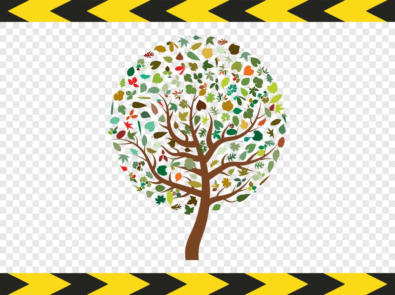 Tree SVG Clipart DIY Wall Decal Sticker Dxf Pdf Png Files - Etsy
