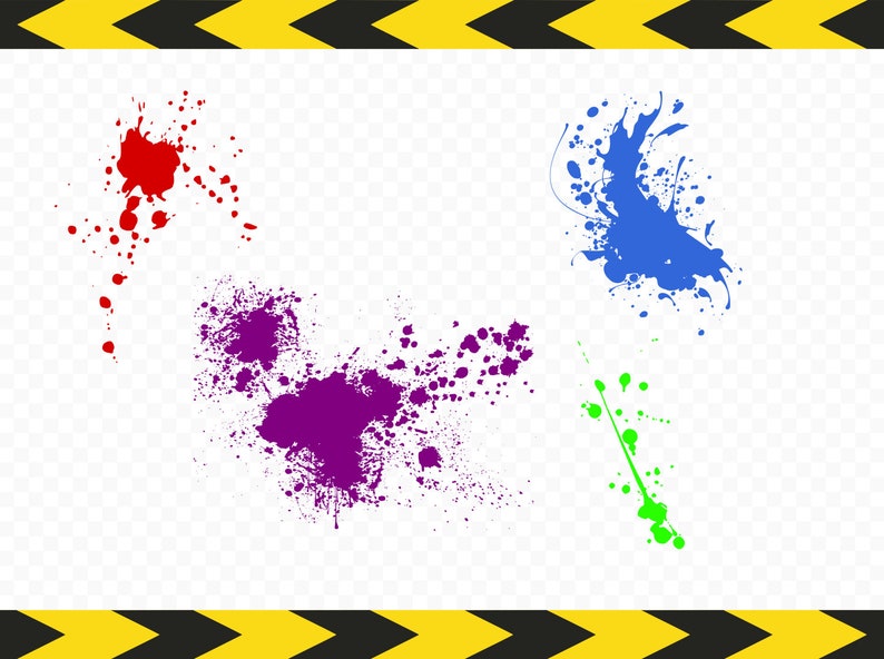 Splatter SVG Paint Art Clipart Shirt Decal Sticker Wall Art Decor Dxf ...