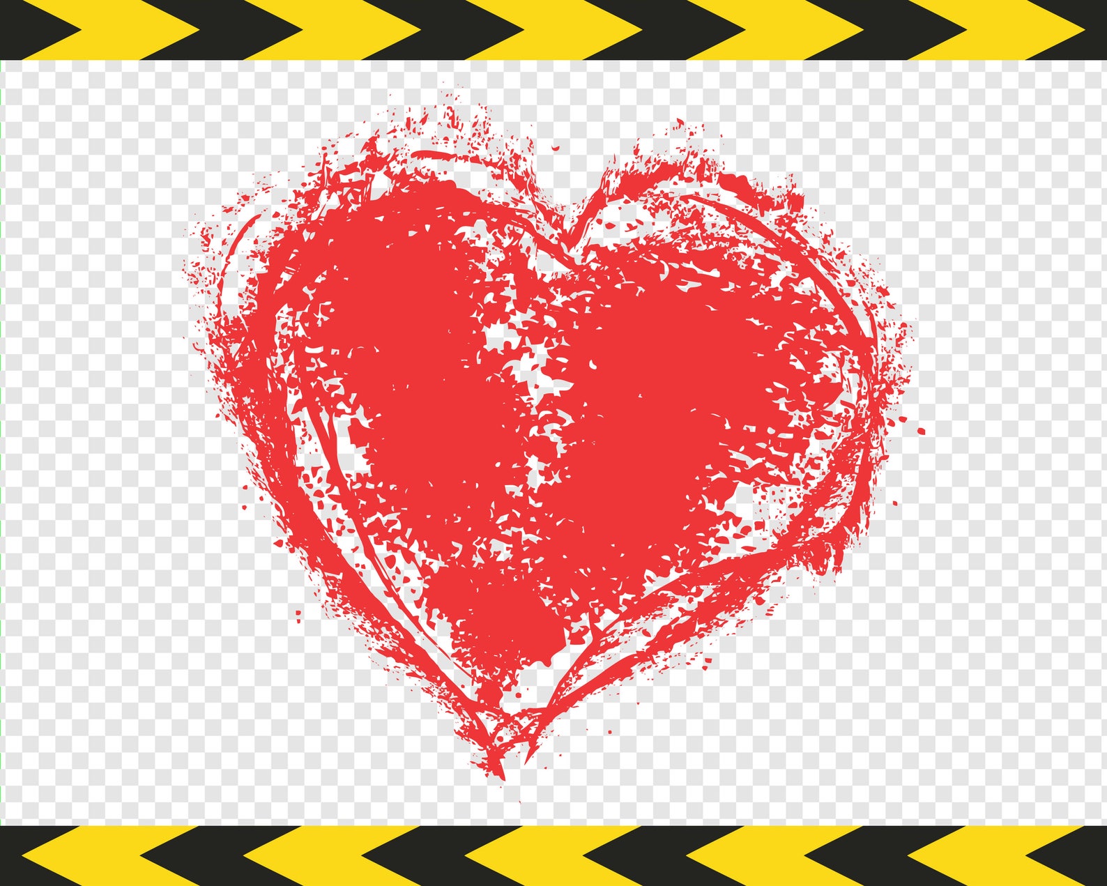 Heart Splatter Painting SVG DXF Vector Print Decal Stickers PDF Png ...