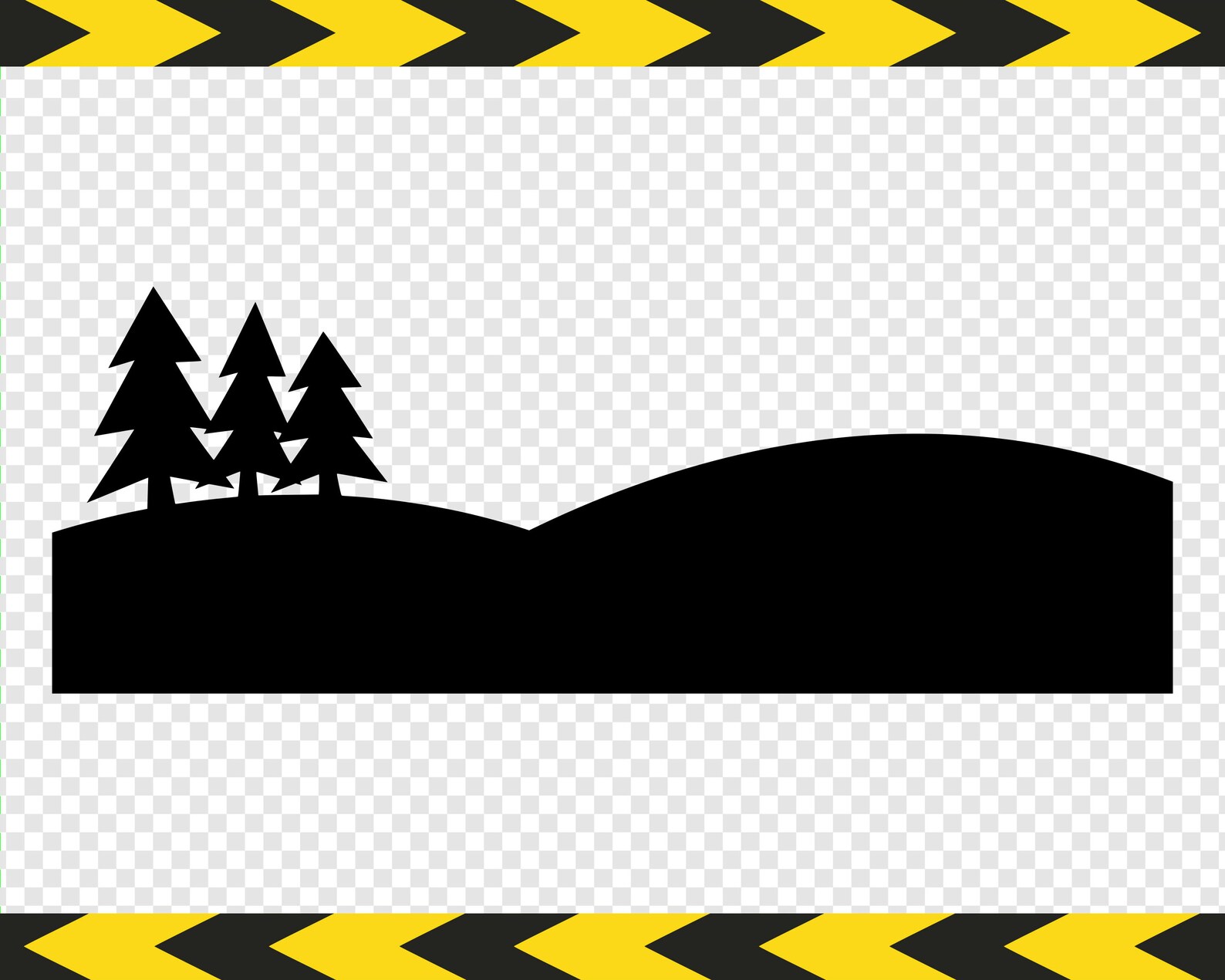 Hill Trees Clipart SVG Landscape Scenery Scrapbook Dxf Pdf Png Files ...