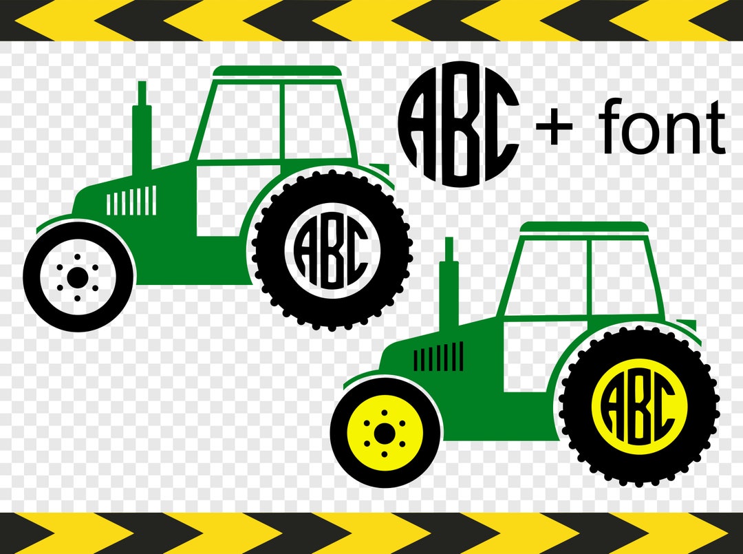 Tractor Monogram SVG Clipart DIY Shirt Decal Files for Cricut ...