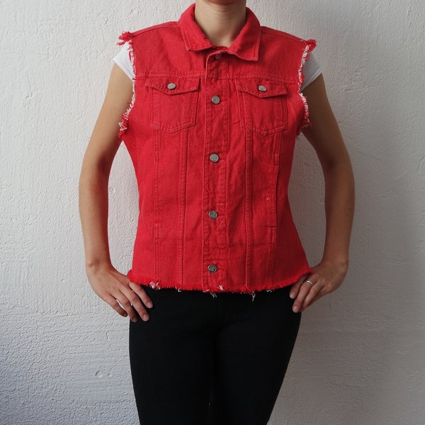 Womens Red Vest - Etsy