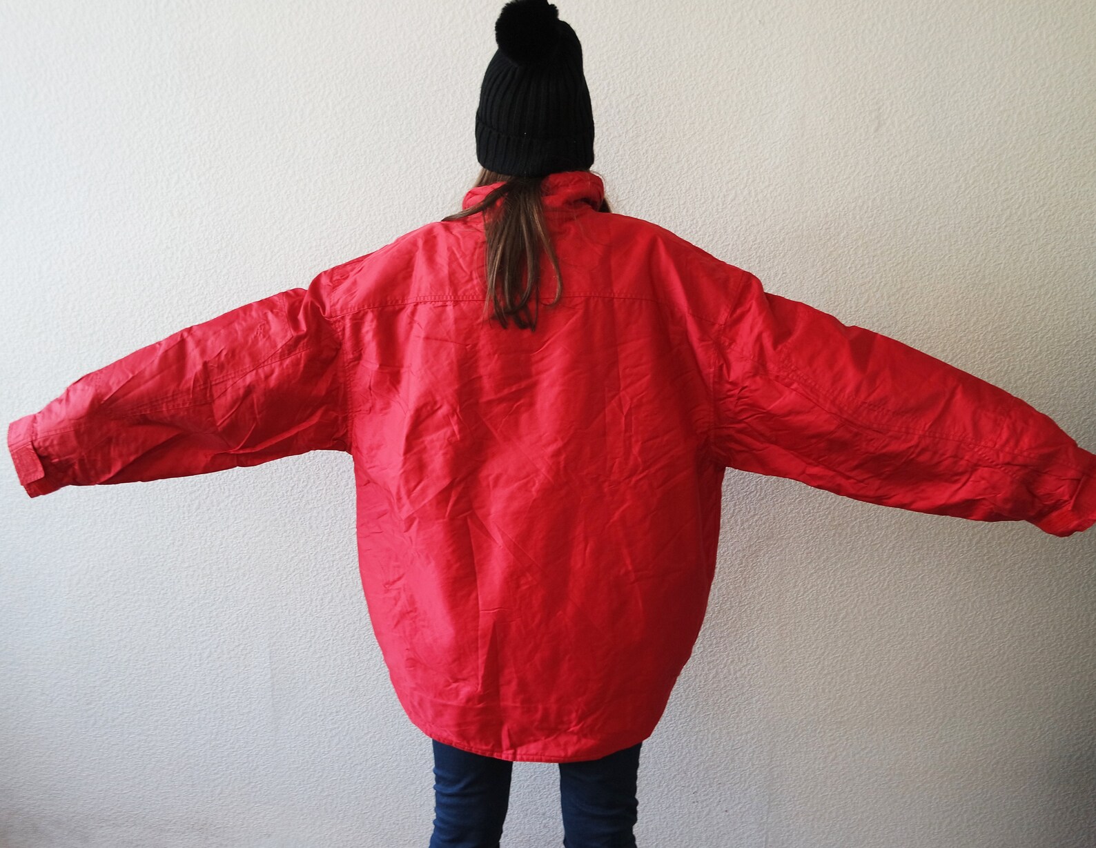 Vintage Red Windbreaker Jacket Winter Outdoor Jacket Retro - Etsy