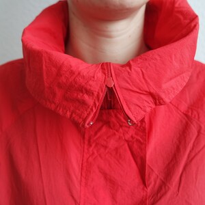 Vintage Red Jacket Rain Coat Windbreaker Medium Size Oversized ...