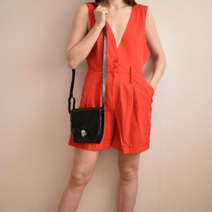 Vintage Orange Shorts Jumpsuit, Sexy Orange Jumpsuit, Orange Romper ...