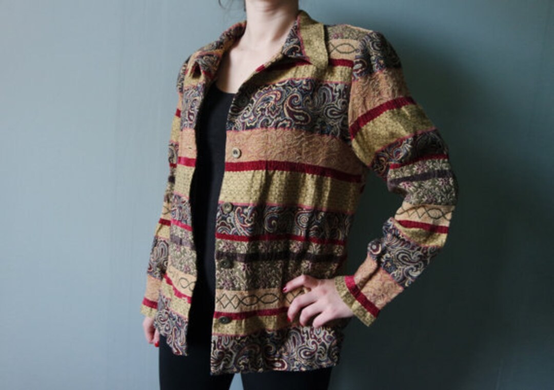 Vintage Indie Jacket Boho Style Blazer Boho Jacket Coat Ornamented ...