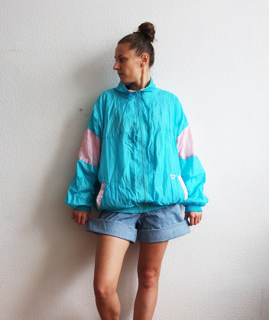 Vintage Windbreaker Jacket / Blue Retro Activewear / Hipster ...