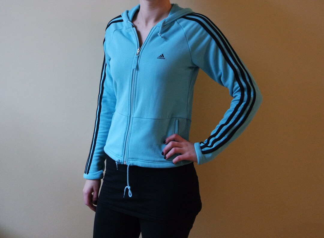 Blue ADIDAS Jacket Sport Tracking Jacket Light Blue Adidas Activewear ...