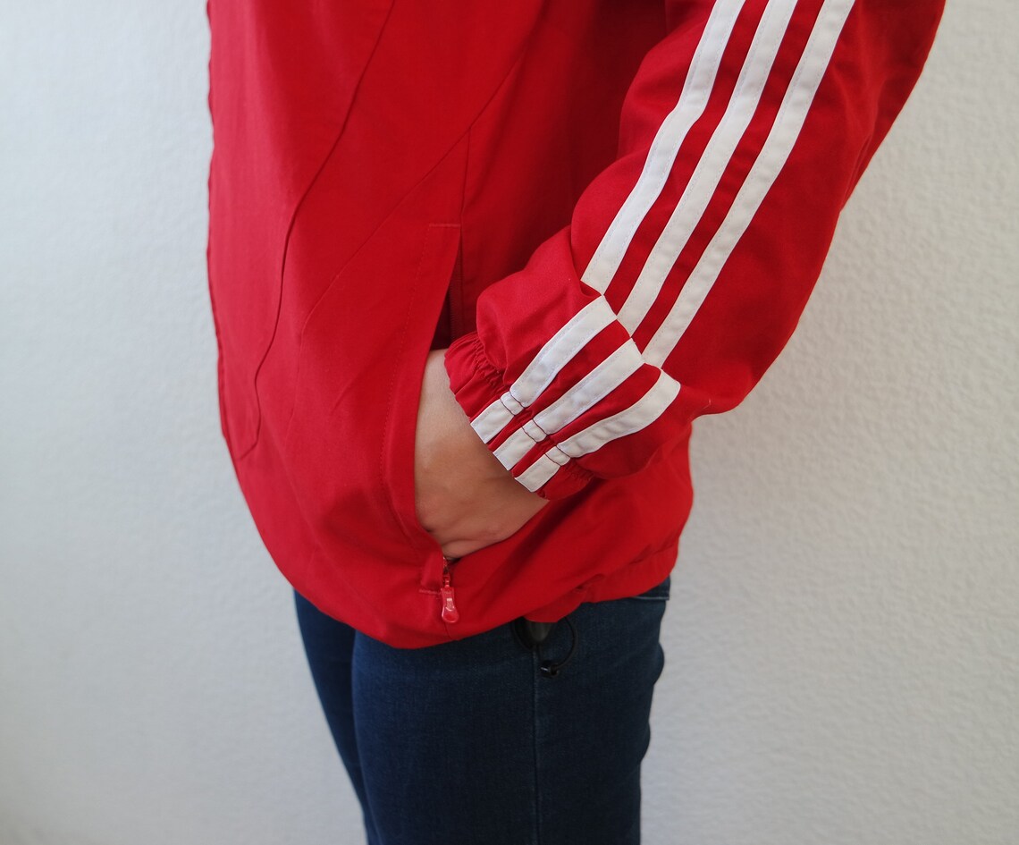 ADIDAS Jacket Red Vintage Adidas Red Sport Jacket Adidas | Etsy