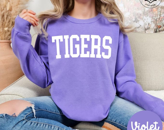 Tigers Shirts | Tigers Fan Shirts | Comfort Colors Long Sleeve ...