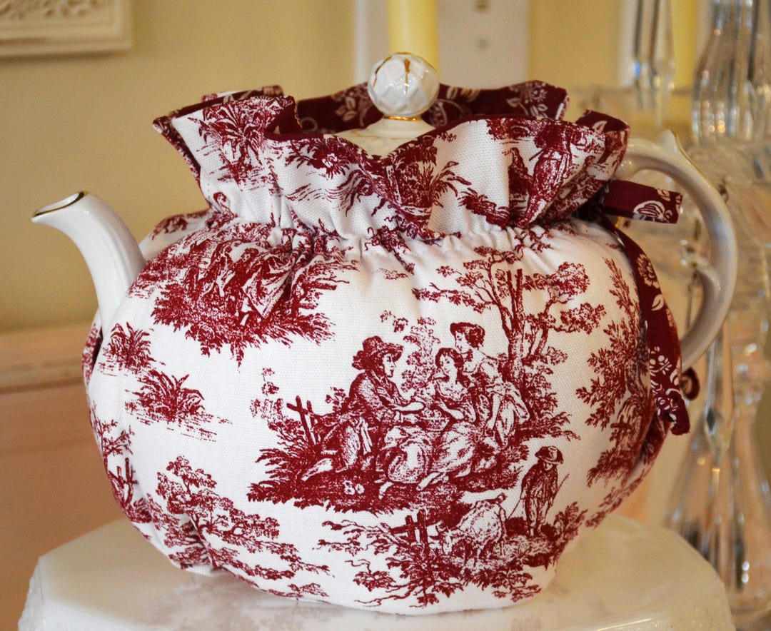 LARGE SIZE Drop in Snuggie Tea Cozy Fits a 42-48 Oz Teapot is Made With ...