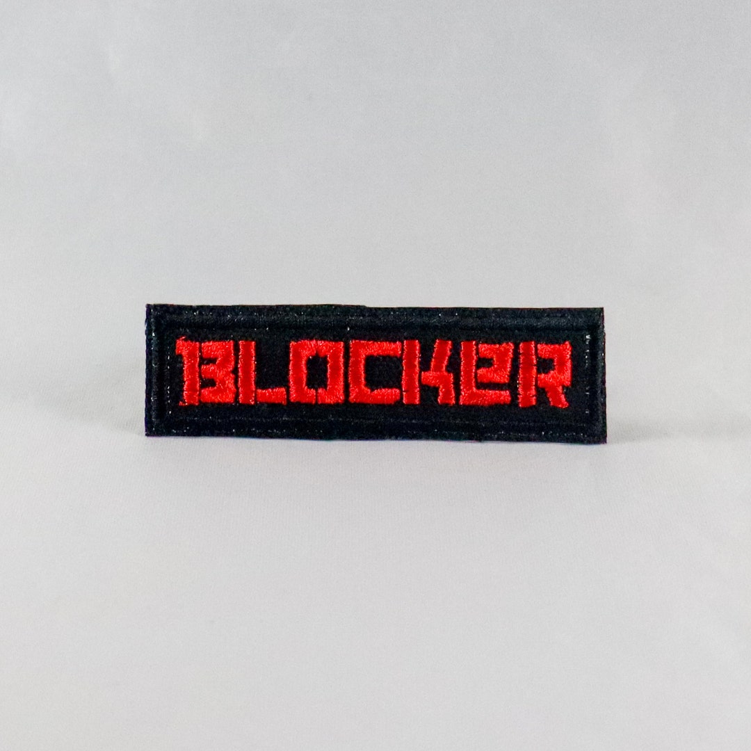Roller Derby Blocker Embroidered Patch - Black Duck Canvas - Etsy