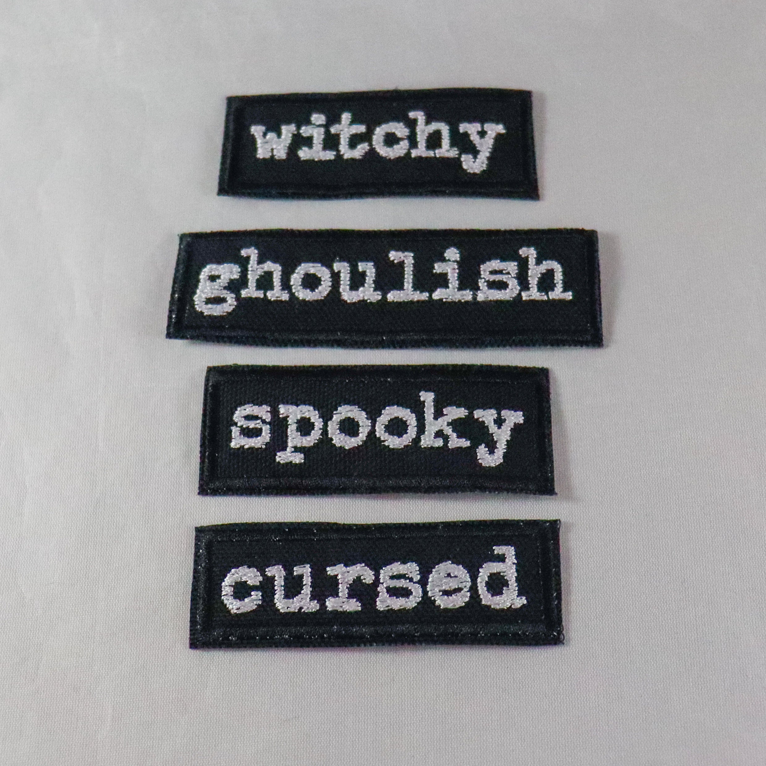 Halloween Words Patches | Etsy