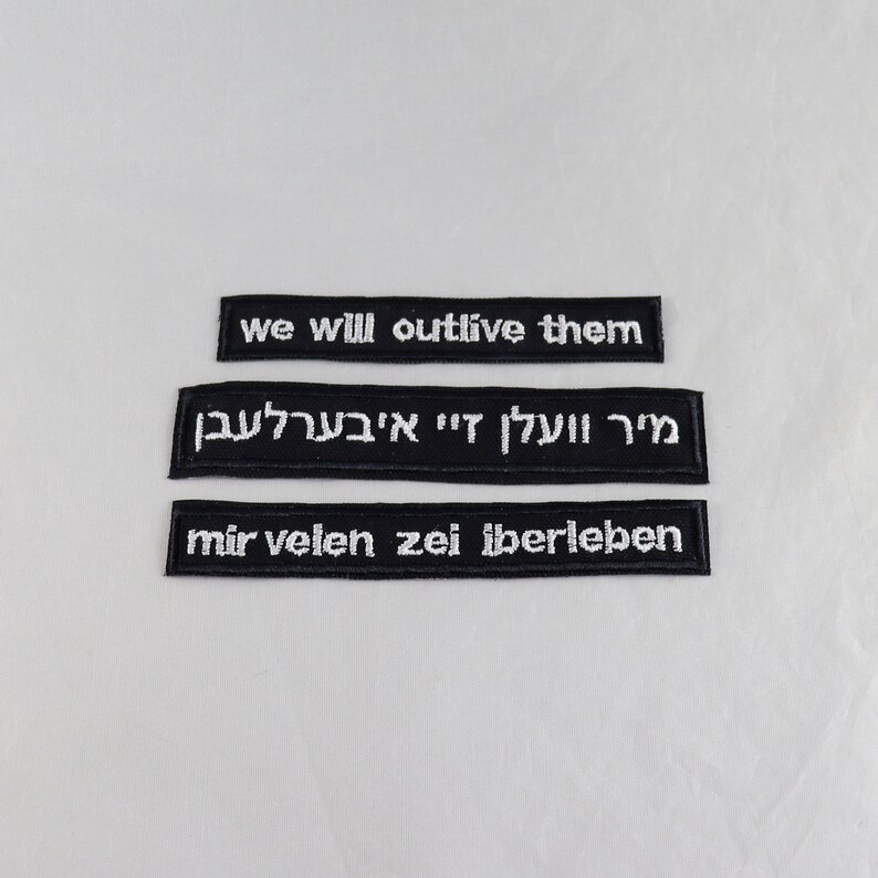 We Will Outlive Them Patch Yiddish Jewish Political Patches - Etsy