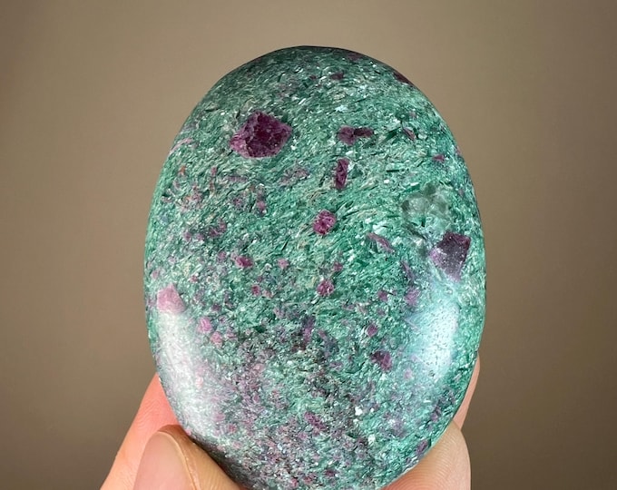 Ruby Fuchsite Palmstone | Red Corundum in Fuchsite - Etsy