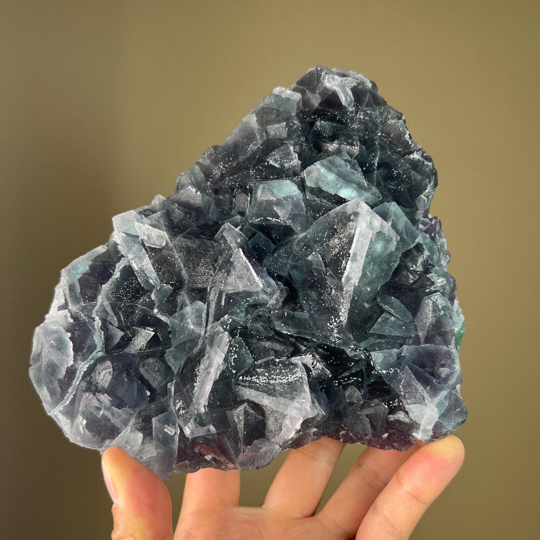 Fluorite Cluster | Green and Purple Fluorite Crystal | Bi-color ...