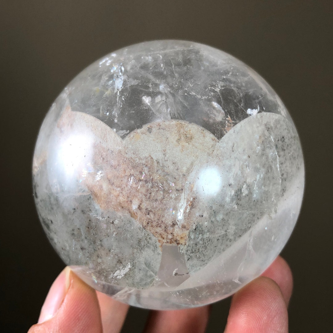 Phantom Quartz Sphere Lodolite Quartz Crystal Orb With Phantom ...