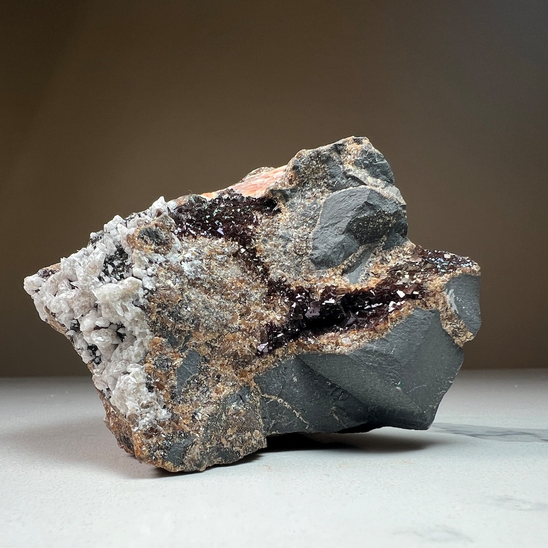 Calcite | Natural Iridescent Calcite With Dogtooth Calcite on Matrix ...