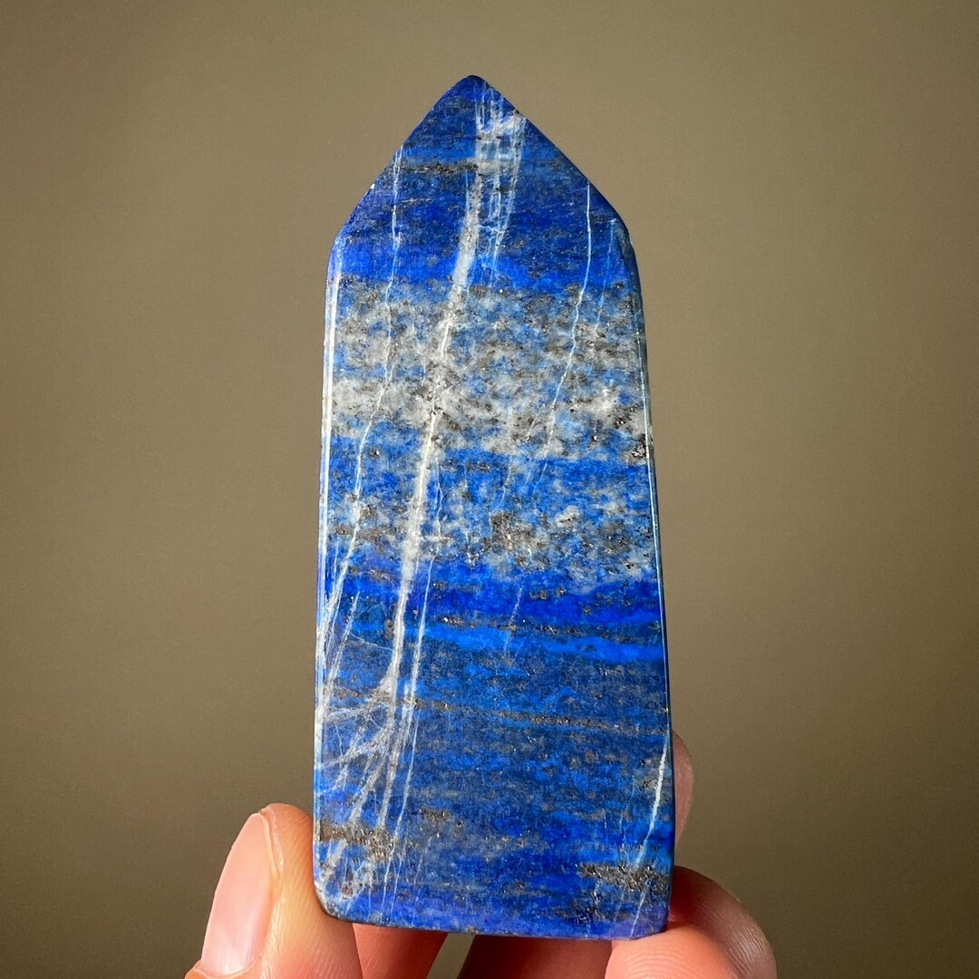 Lapis Lazuli | Polished Blue Lazulite Obelisk Tower - Etsy