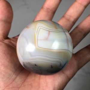 Banded Agate Quartz Orb | Agate Sphere From Madagascar - Etsy