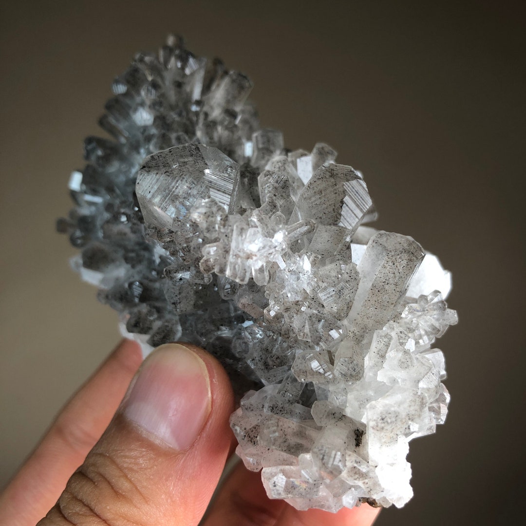 Calcite Specimen Clear Calcite Cluster With Dendrite - Etsy