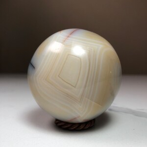 Banded Agate Quartz Orb | Agate Sphere From Madagascar - Etsy