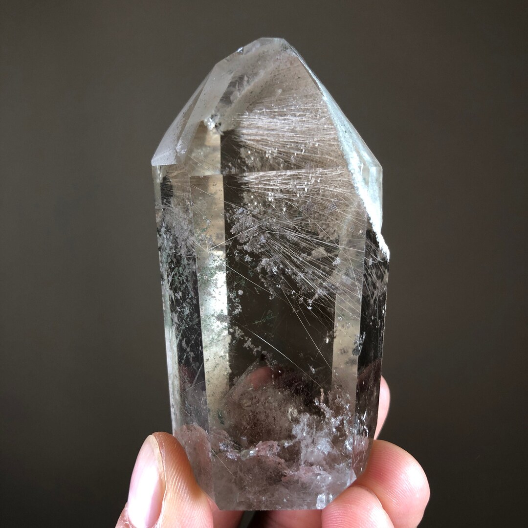 Smoky Quartz Tower: Phantom & Rutile Inclusions, Brazil - Etsy