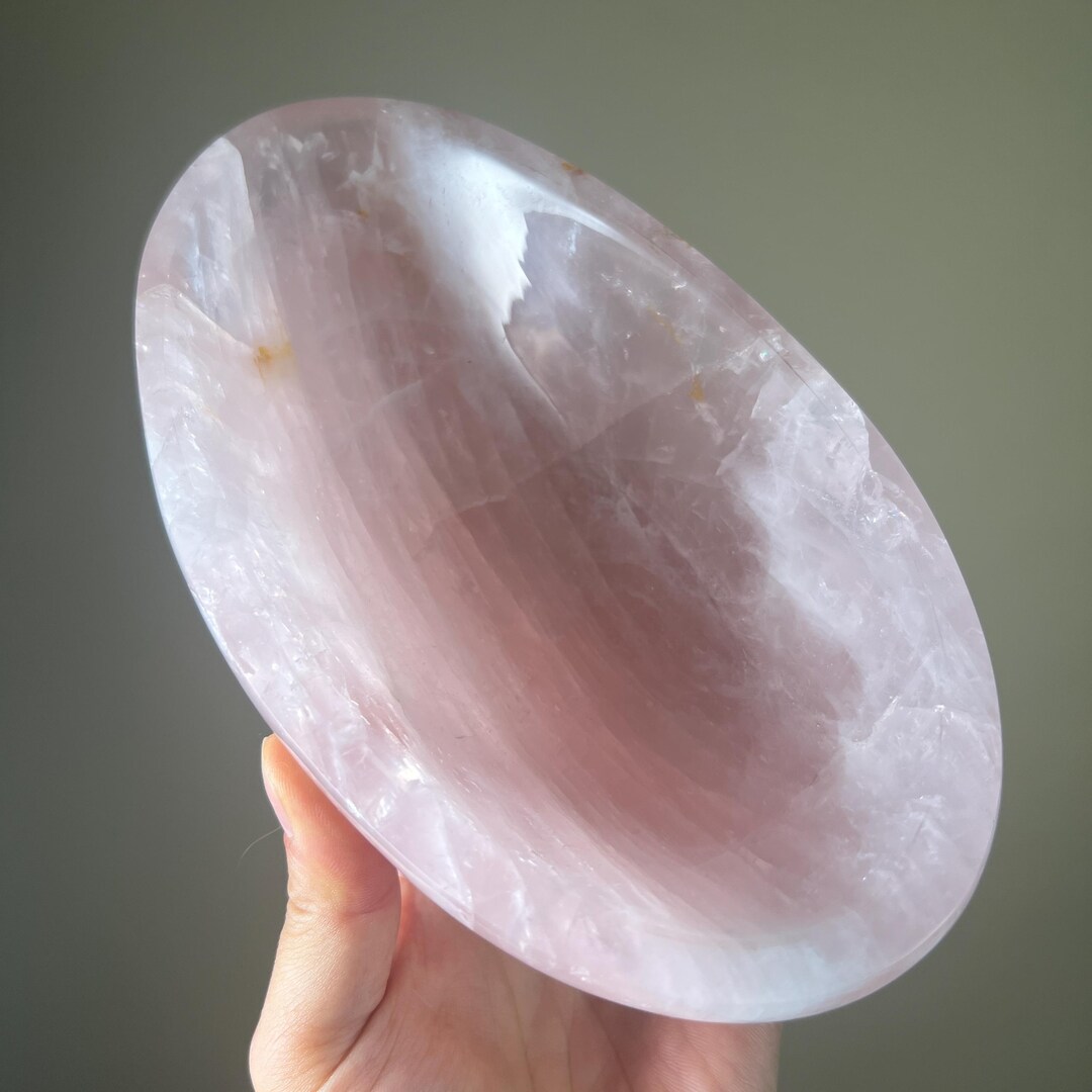 Rose Quartz Bowl | Pink Quartz Dish - Etsy